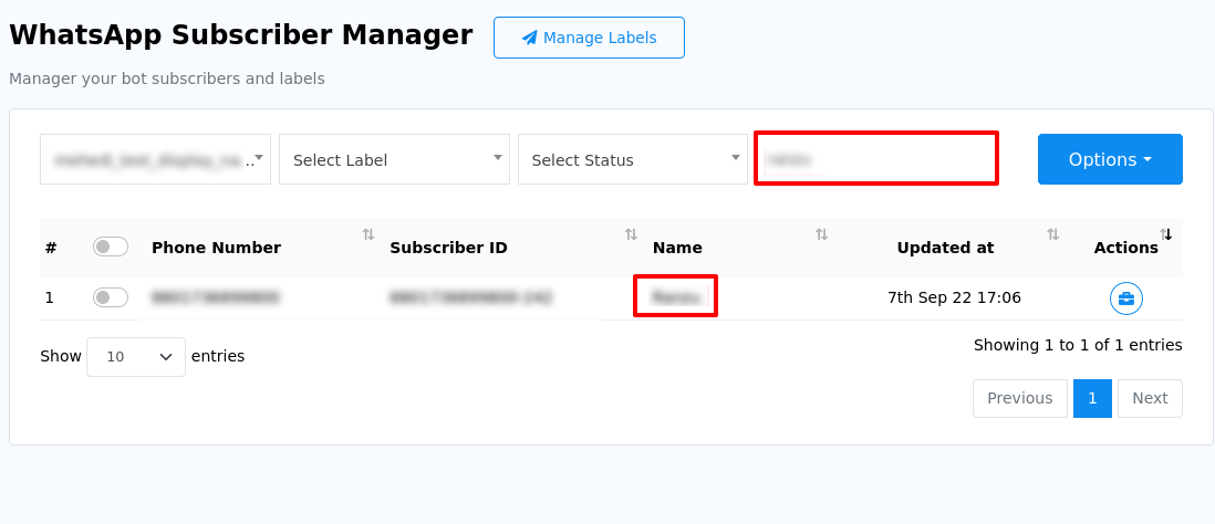 Ciffrado Media | Documentation - Subscriber Manager
